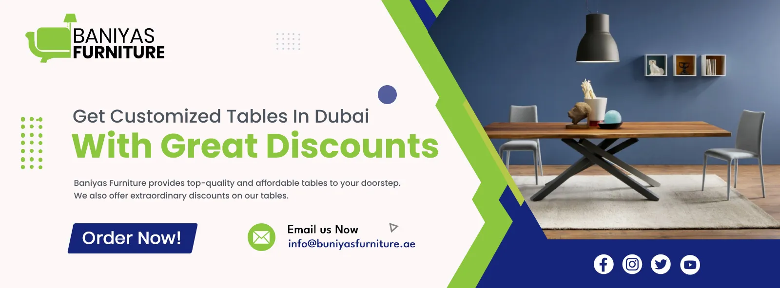 Custom Made Tables Dubai | Modern Design | #1 Store UAE